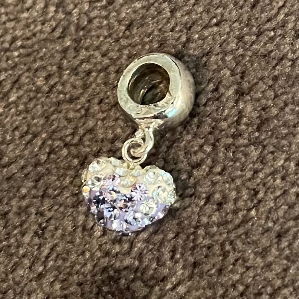 Kay "Charmed Memories" Puffy Crystal Heart Charm - Gem
